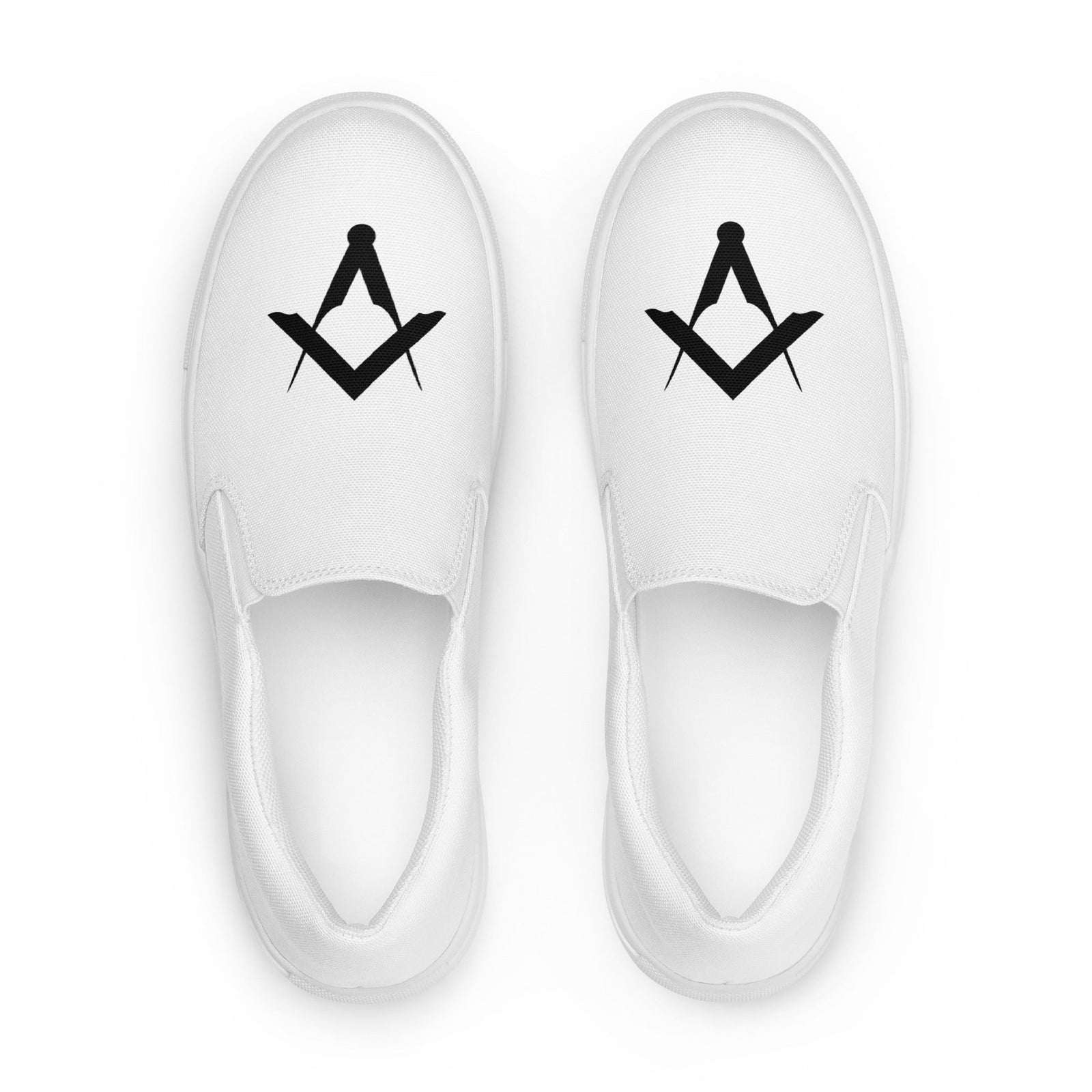 ホーム Master Mason Blue Lodge Sneaker - Square and Compass Slip-on Canvas